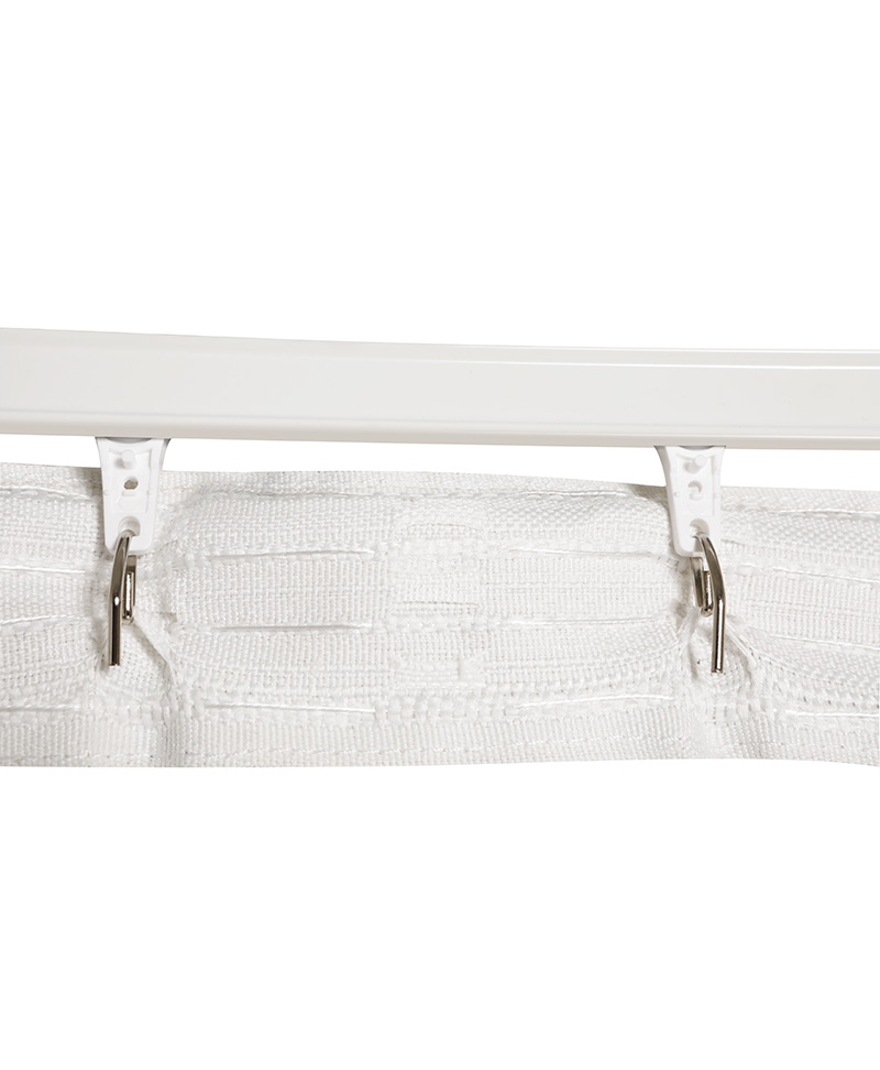 Rail heavy curtain ceiling